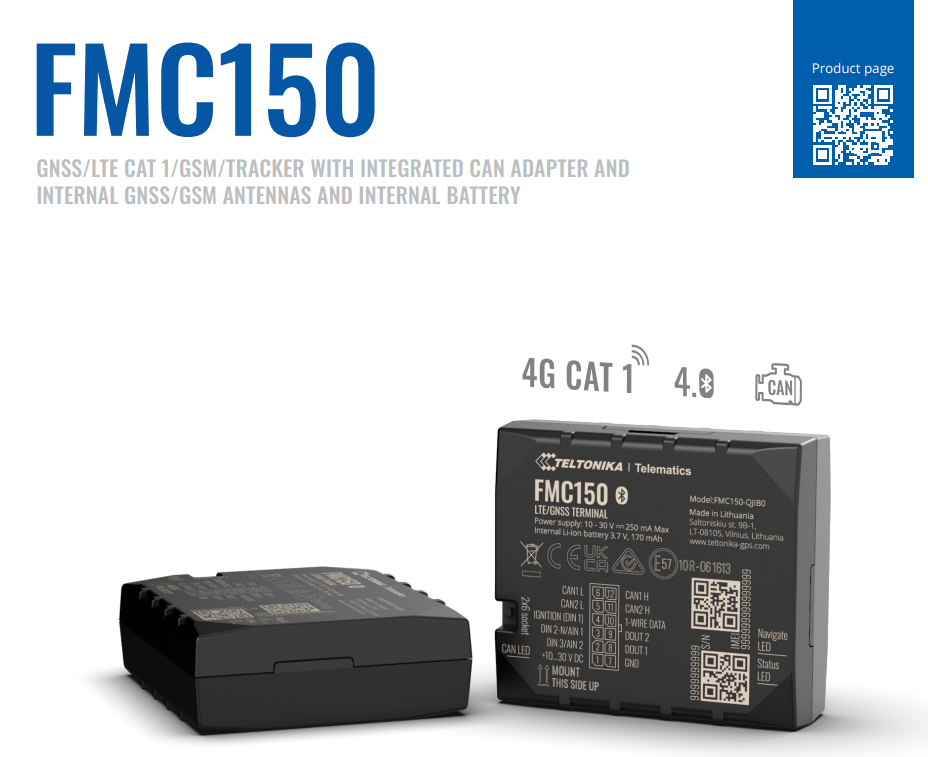 GPS Avanzado de múltiples entradas - Teltonika FMC150 | Rastreo Panamá